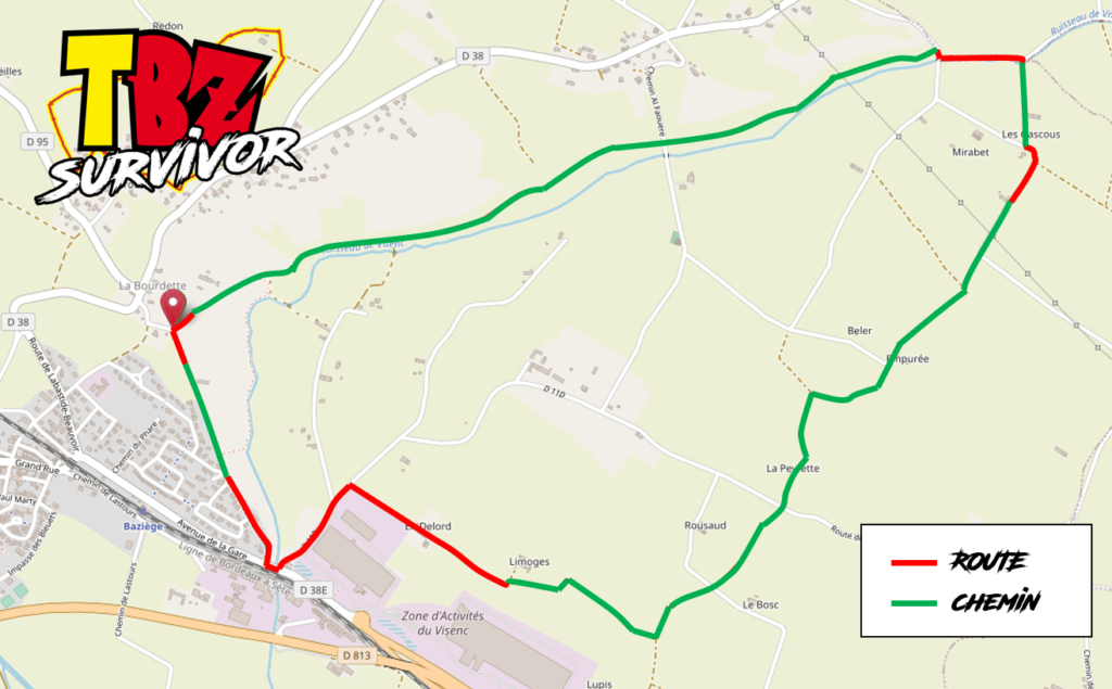 TBZ Survivor - Parcours - Trail de Baziège